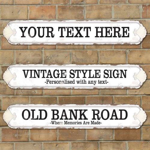 JAF Graphics. Old Vintage Style Shell Street Road Sign.
