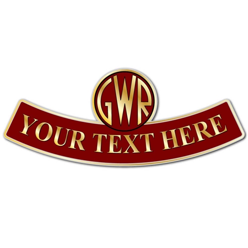JAF Graphics. GWR Logo Arched Personalised Train Sign