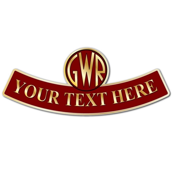 JAF Graphics. GWR Logo Arched Personalised Train Sign