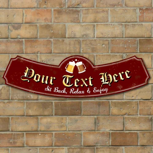 JAF Graphics. Old Rusty Bar Sign with pint of beer logo