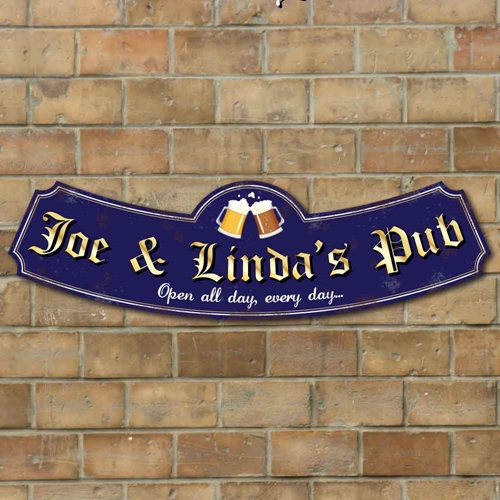 JAF Graphics. Old Rusty Bar Sign with pint of beer logo