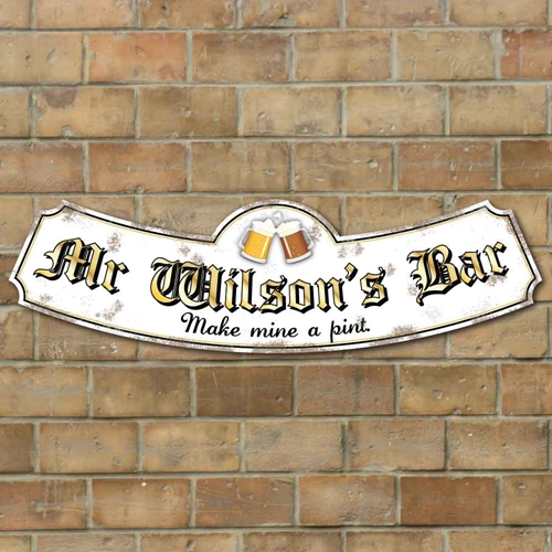 JAF Graphics. Old Rusty Bar Sign with pint of beer logo