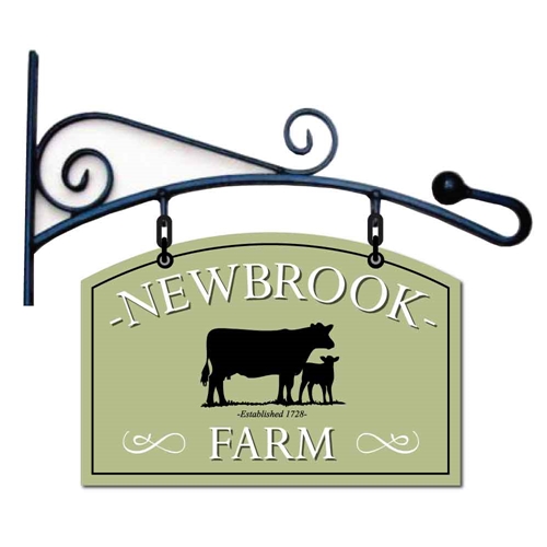 JAF Graphics. Curved Hanging sign & Bracket