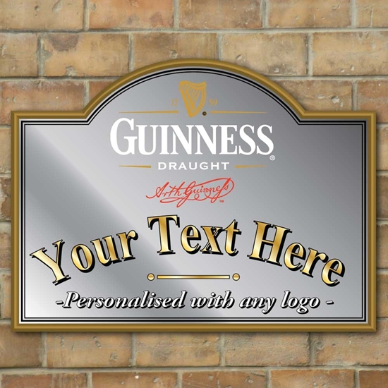 JAF Graphics. Personalised Pub Mirror with any Logo you like