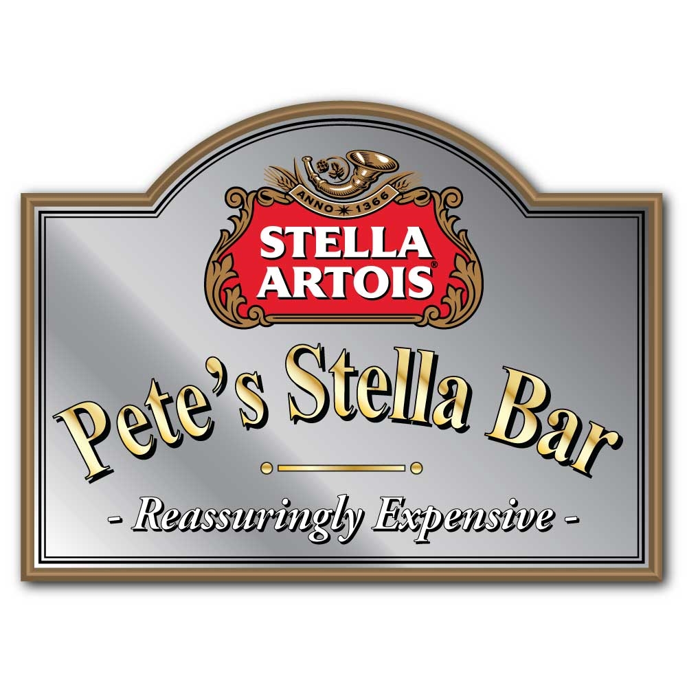 JAF Graphics. Personalised Pub Mirror with any Logo you like