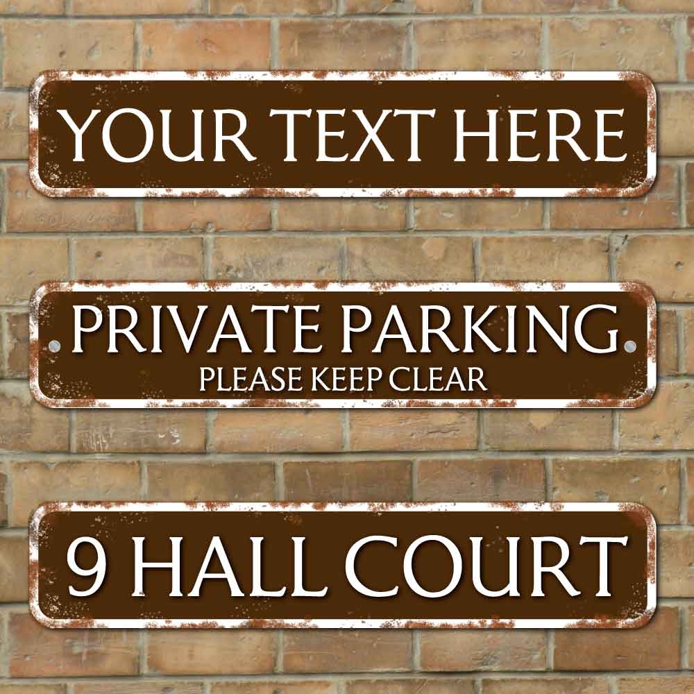 JAF Graphics. Old Rusty Effect Traditional Street Road Sign