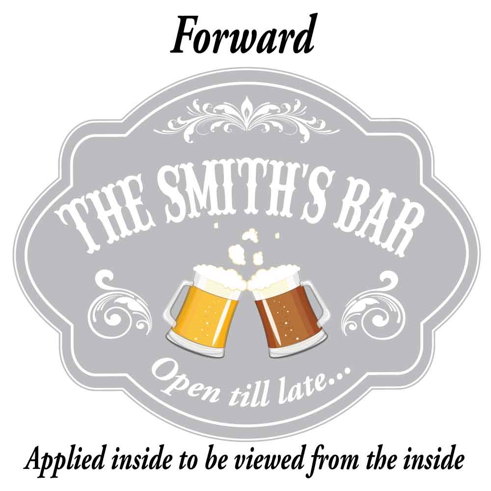 JAF Graphics. Oval Pub Window Sticker