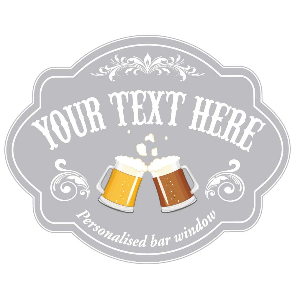 JAF Graphics. Oval Pub Window Sticker