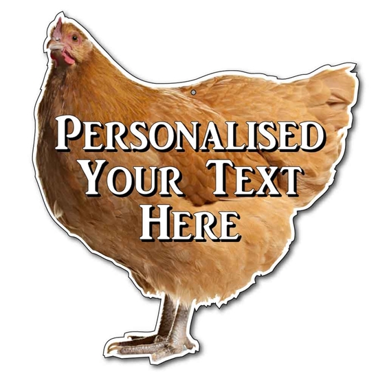 JAF Graphics. Hen / Chicken Personalised sign