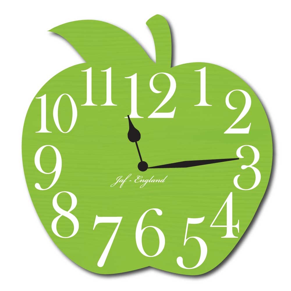 JAF Graphics. Cute Apple Shaped Clock