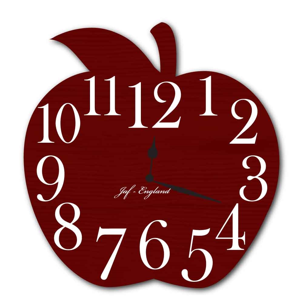 JAF Graphics. Cute Apple Shaped Clock