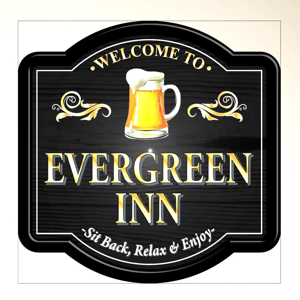 JAF Graphics. Illuminated LED Pub Sign with pint logo