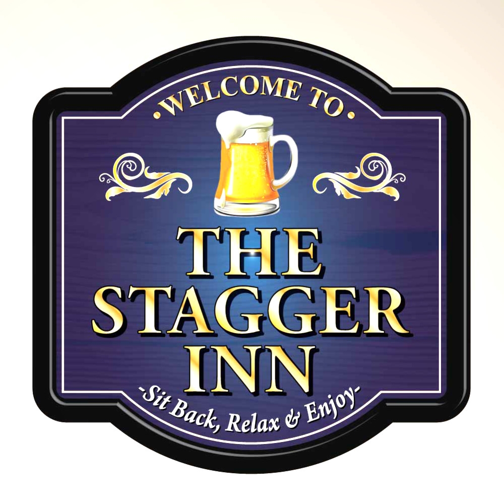 JAF Graphics. Illuminated LED Pub Sign with pint logo