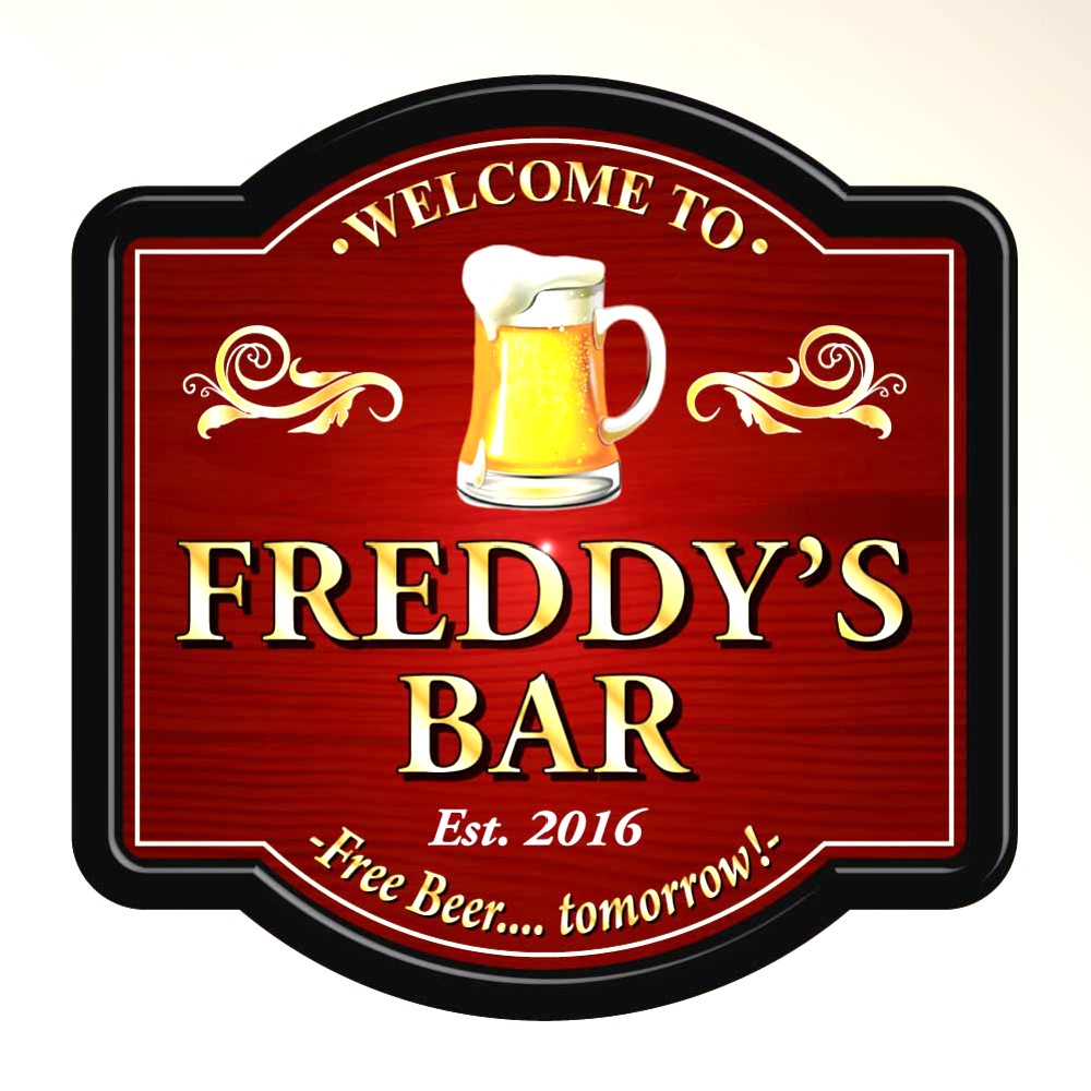 JAF Graphics. Illuminated LED Pub Sign with pint logo