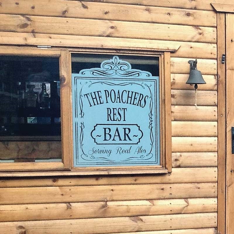 JAF Graphics. Etched effect Pub Window Sign Panel