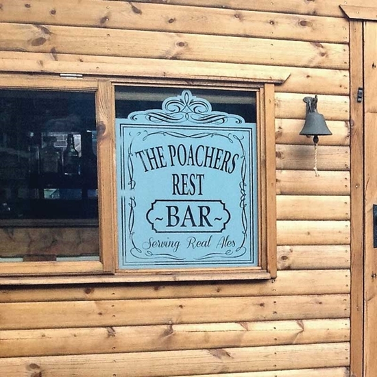 JAF Graphics. Etched effect Pub Window Sign Panel