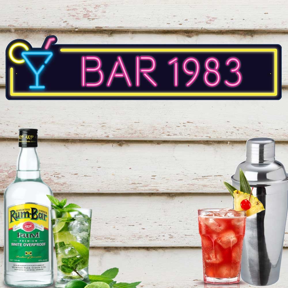 JAF Graphics. Personalised Cocktail Bar Sign
