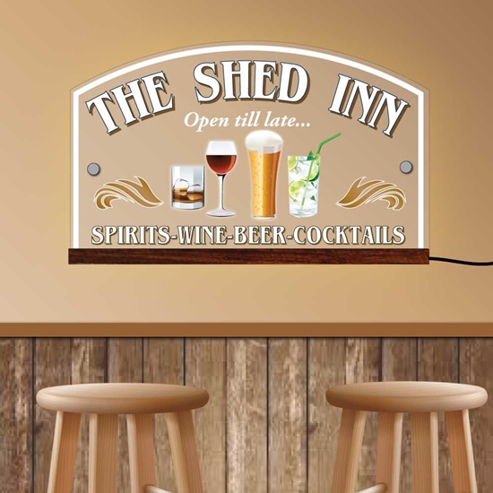 JAF Graphics. Light up wall mounted LED Bar Sign