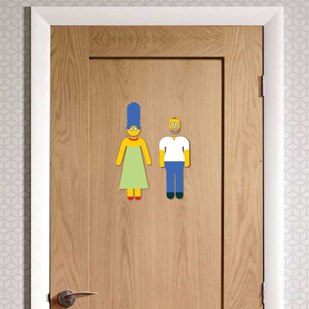 JAF Graphics. Homer & Marge Bathroom Symbol