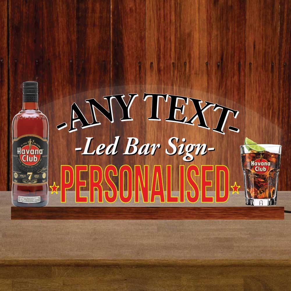 JAF Graphics. LED Light-up Rum Bar Sign