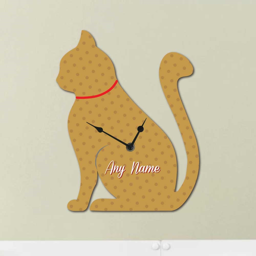 JAF Graphics. Personalised Cat Clock