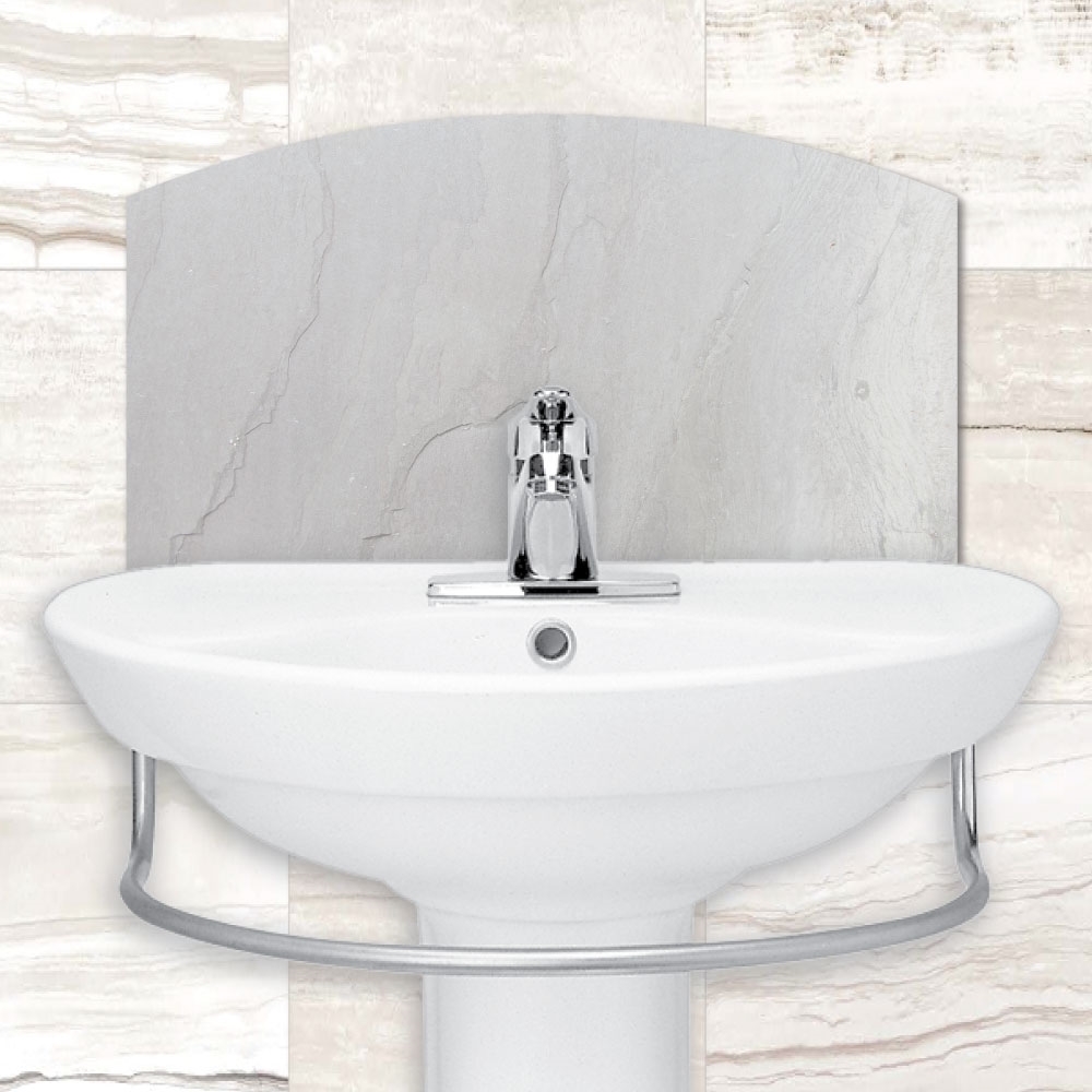 JAF Graphics. Slate / Stone Effect Tile Basin Splash back