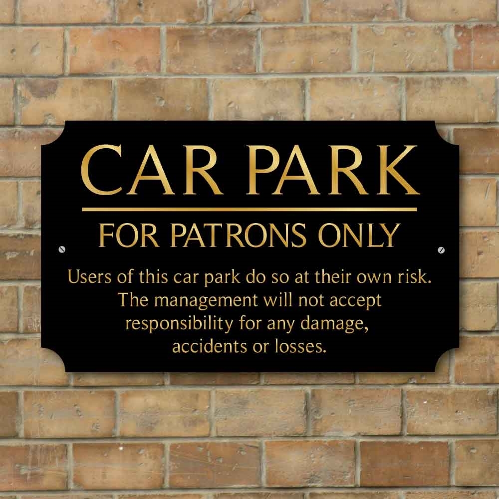 JAF Graphics. Pub Car Park Sign - Patrons Only