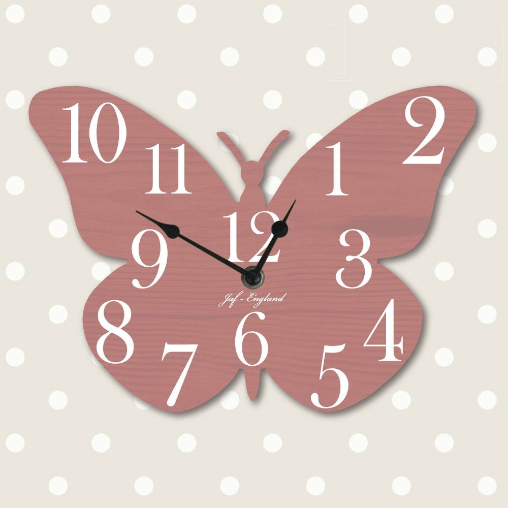 JAF Graphics. Vintage Butterfly Clock