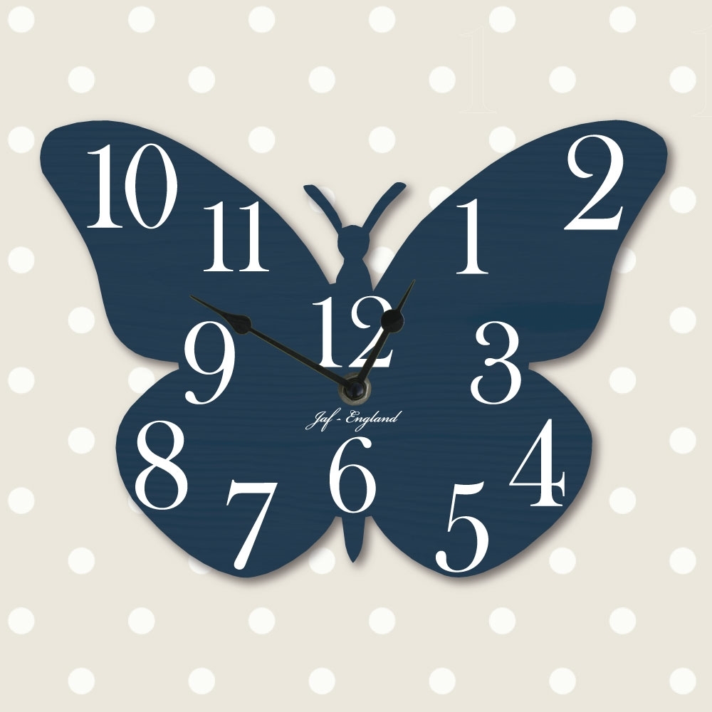 JAF Graphics. Vintage Butterfly Clock