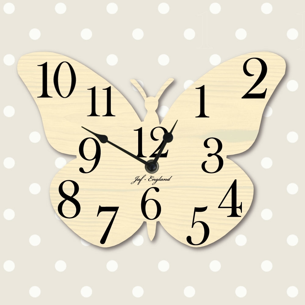 JAF Graphics. Vintage Butterfly Clock