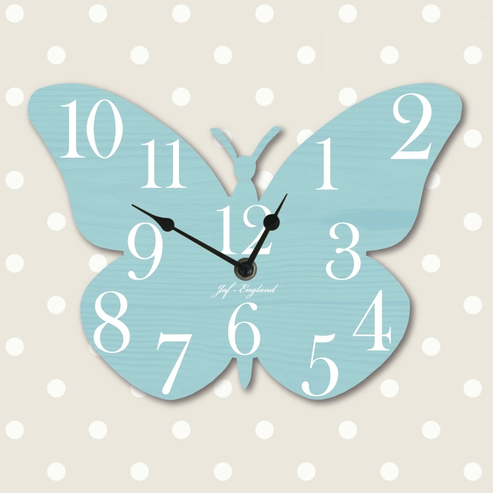 JAF Graphics. Vintage Butterfly Clock