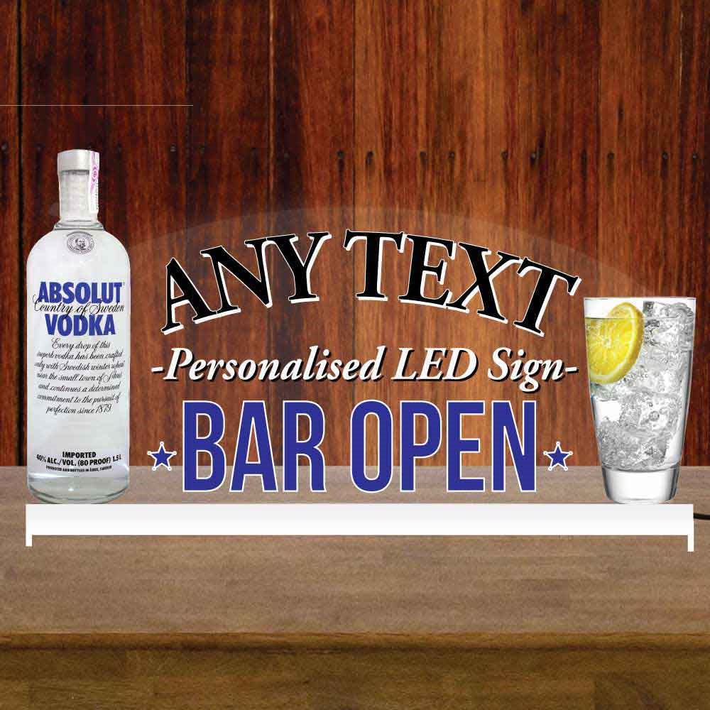 JAF Graphics. LED Light up Vodka Bar Sign