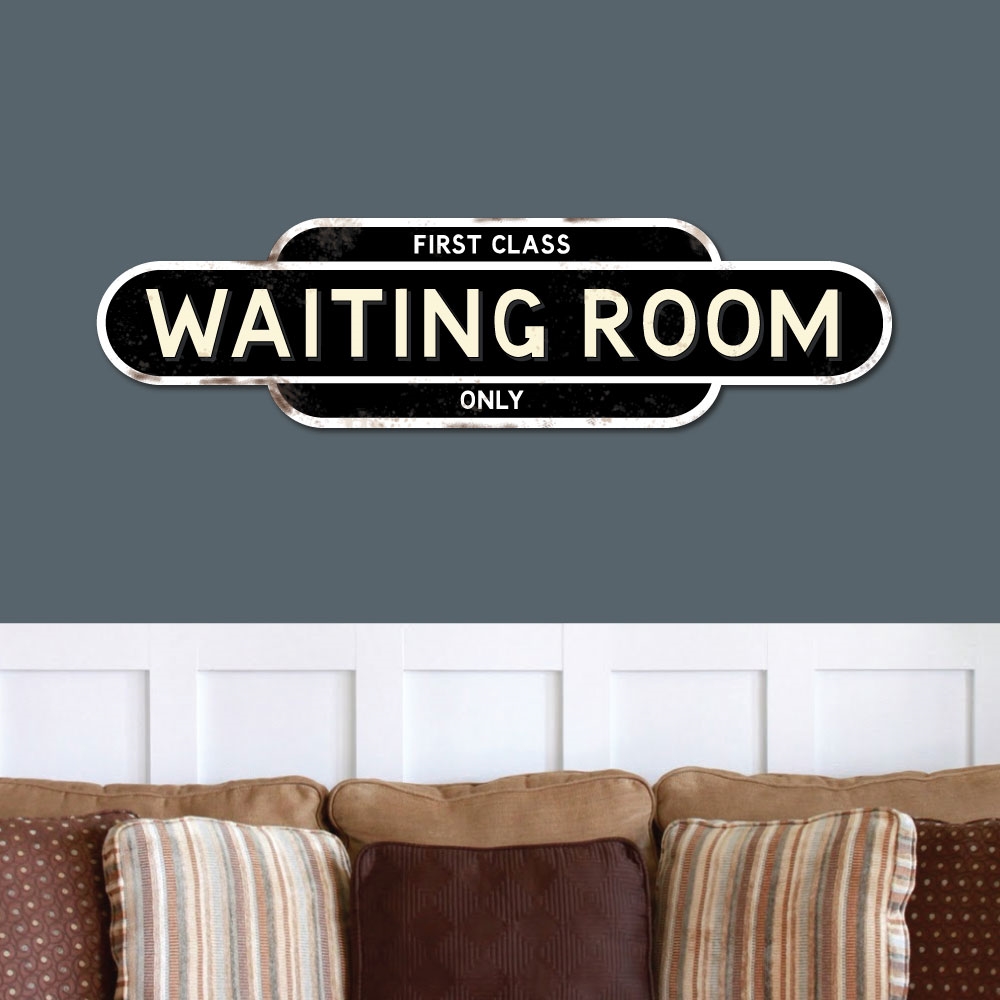 JAF Graphics. Vintage Style WAITING ROOM Sign
