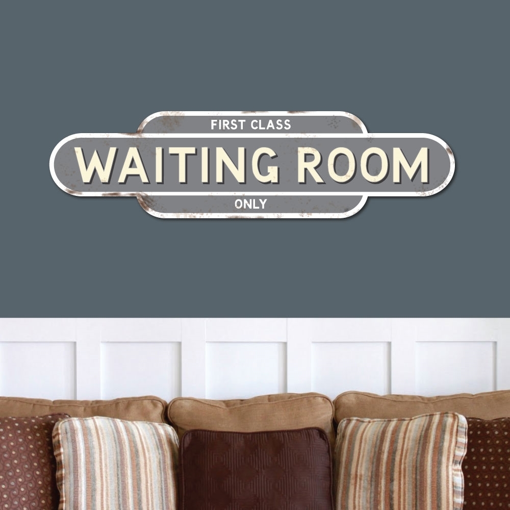 JAF Graphics. Vintage Style WAITING ROOM Sign