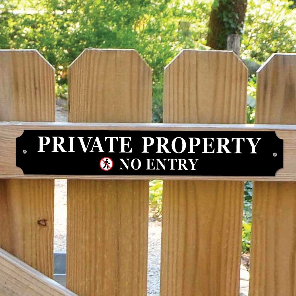 JAF Graphics. Private Property, No Entry Sign