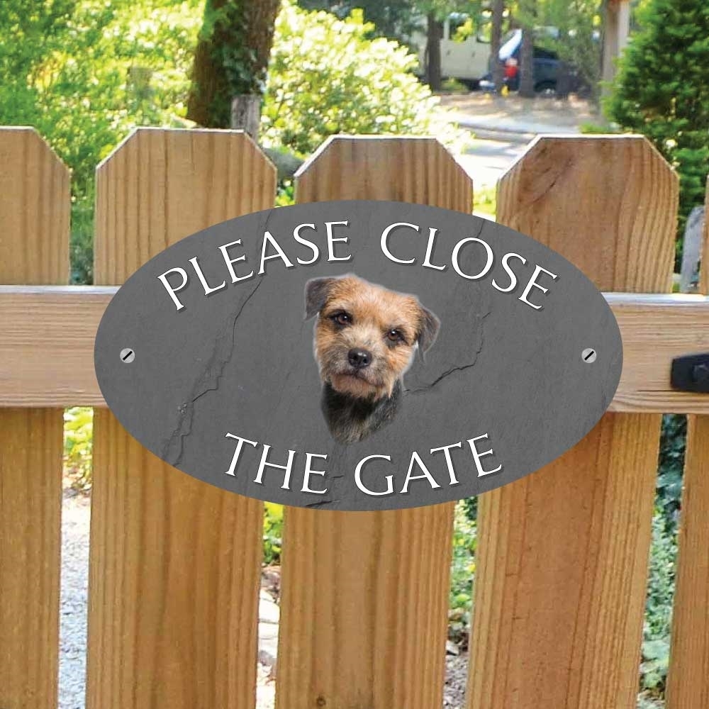 JAF Graphics. Border Terrier Gate Sign