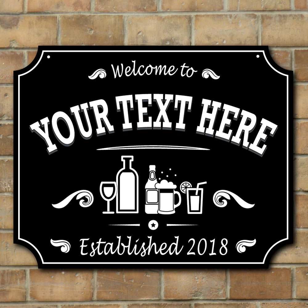 JAF Graphics. Personalised Pub Beer Bar Sign