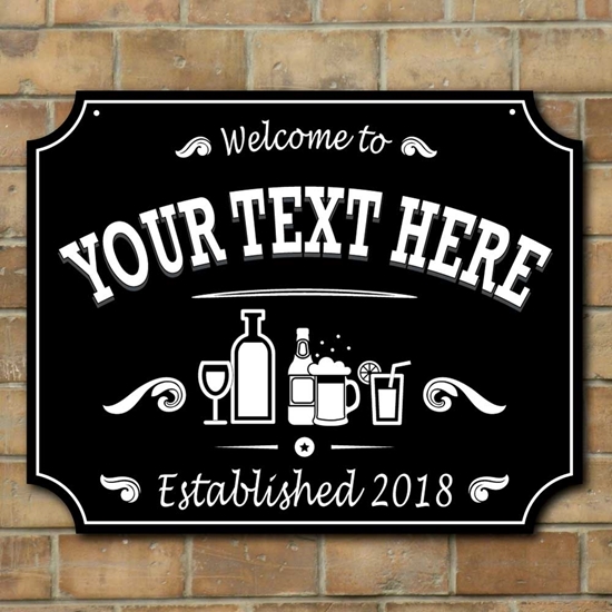 JAF Graphics. Personalised Pub Beer Bar Sign