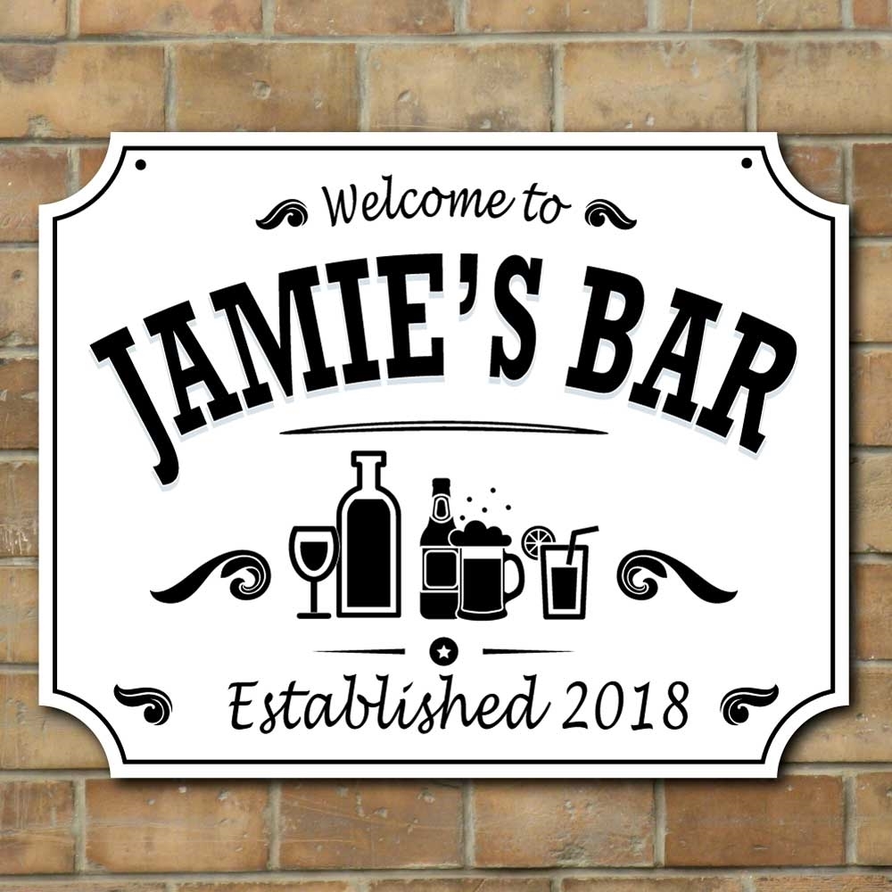 JAF Graphics. Personalised Pub Beer Bar Sign