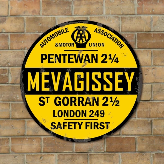 JAF Graphics. Replica Old AA Distance Village Sign