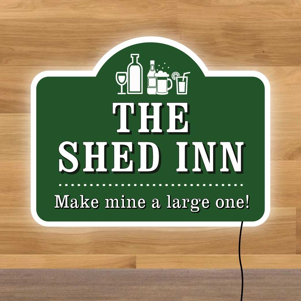 JAF Graphics. Wall mounted light up bar sign