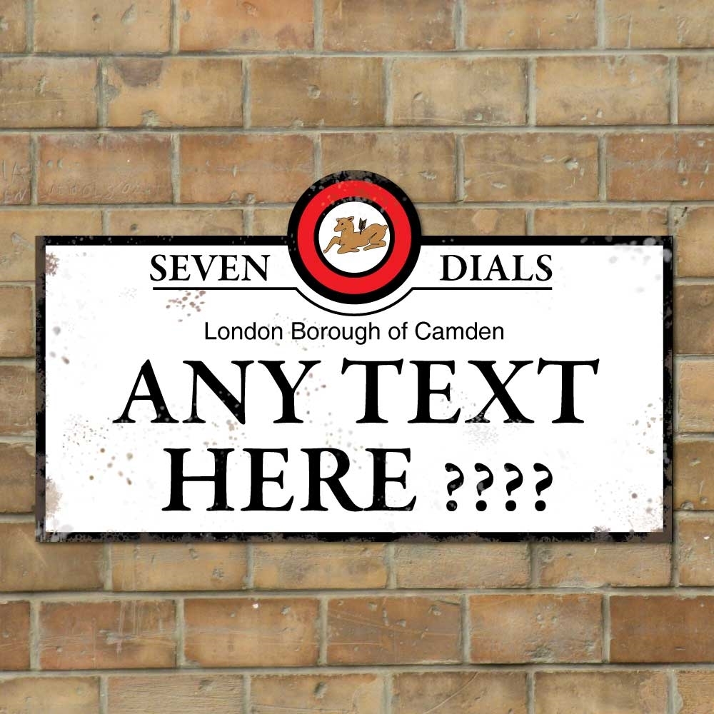 JAF Graphics. Seven Dials London Street Sign