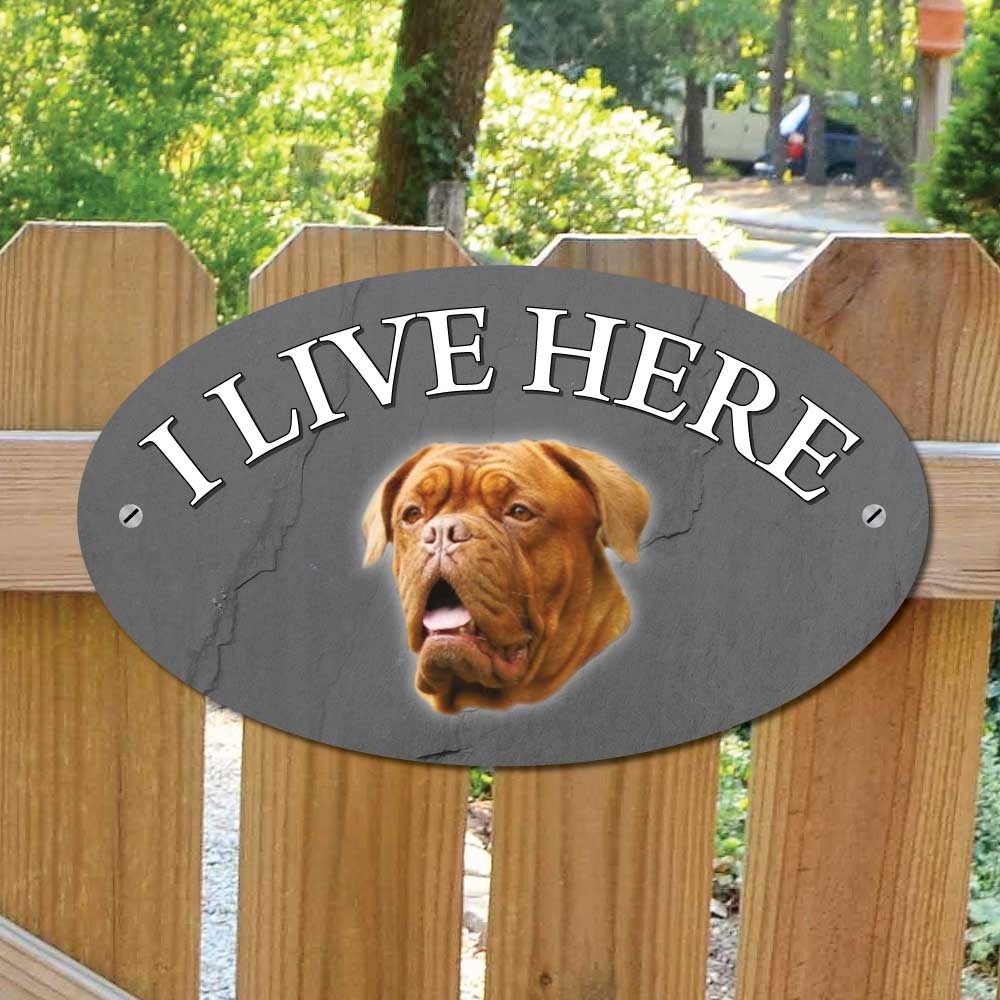 JAF Graphics. French Mastiff I Live Here Sign