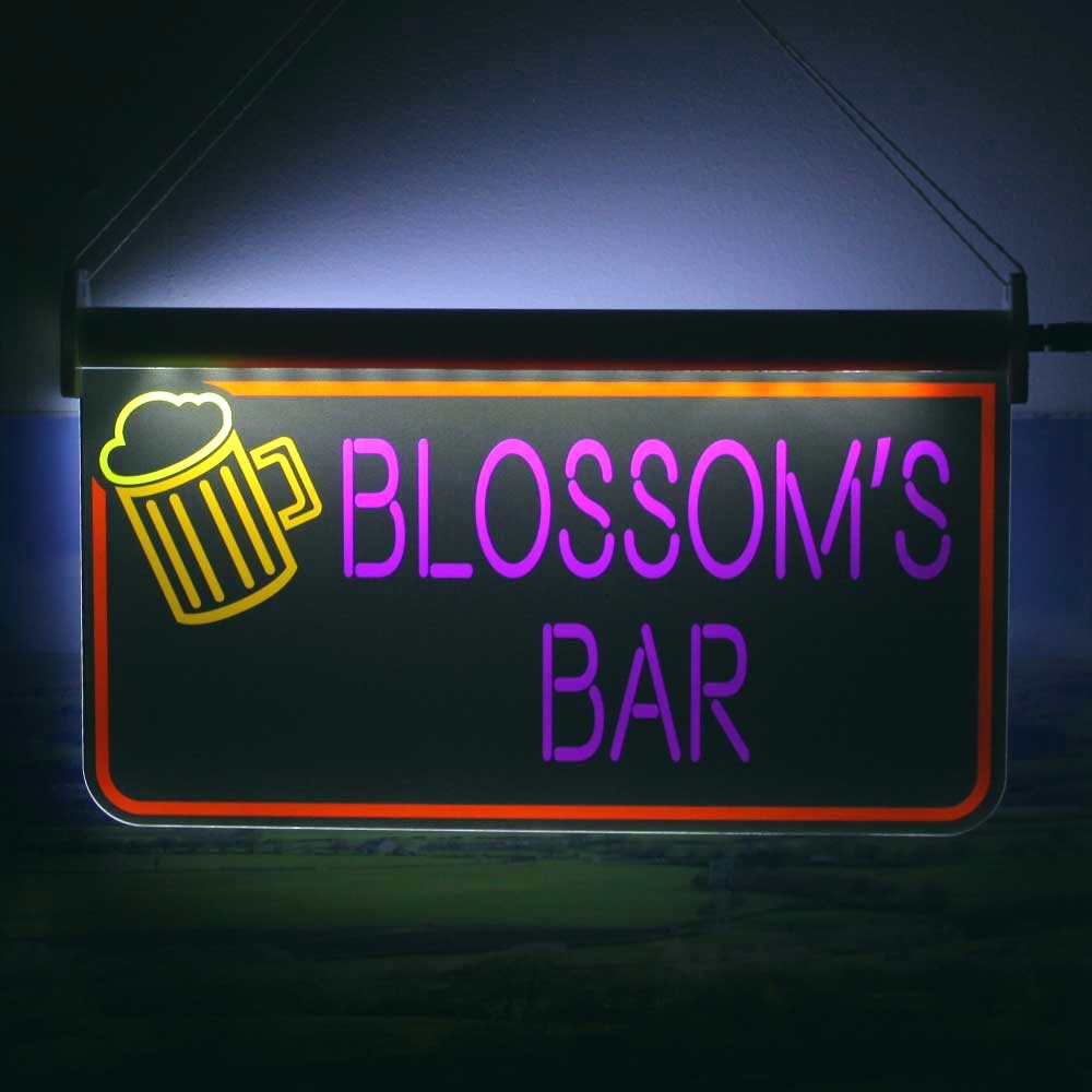JAF Graphics. Personalised Light up Beer Bar Sign