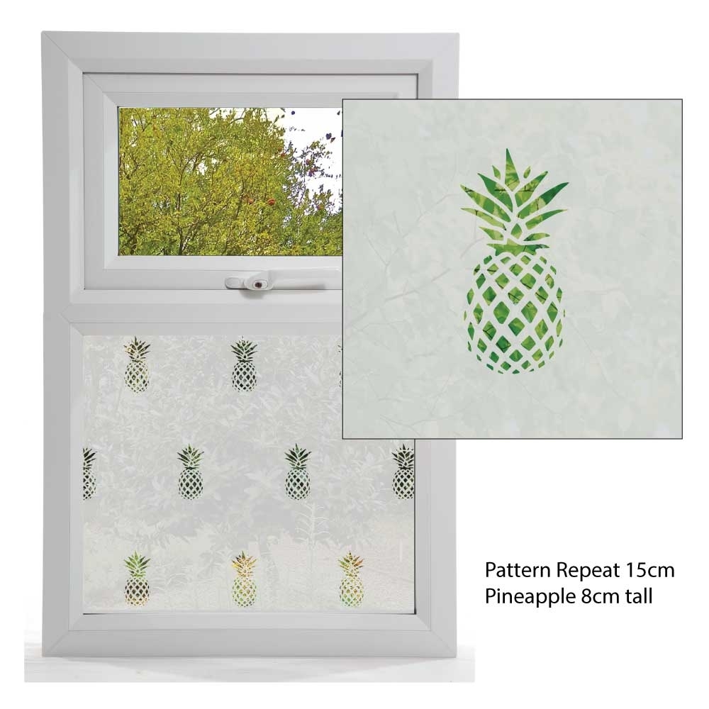 JAF Graphics. Pineapple Window Film Etched