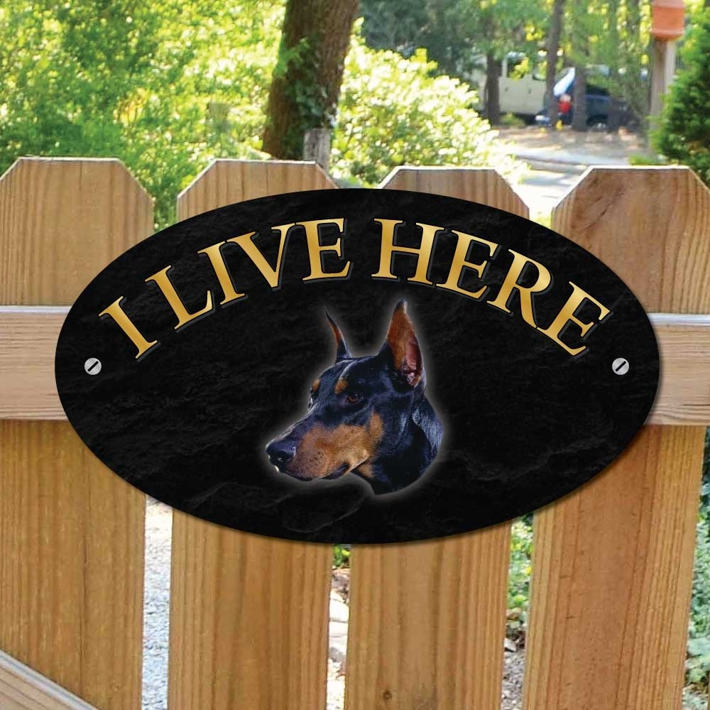 JAF Graphics. DOBERMAN Dog Gate Sign