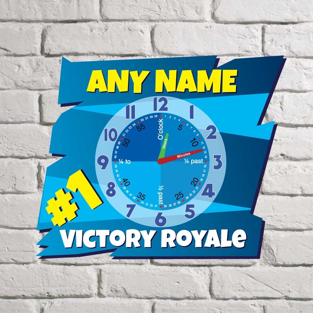 JAF Graphics. Personalised Victory Royale Clock