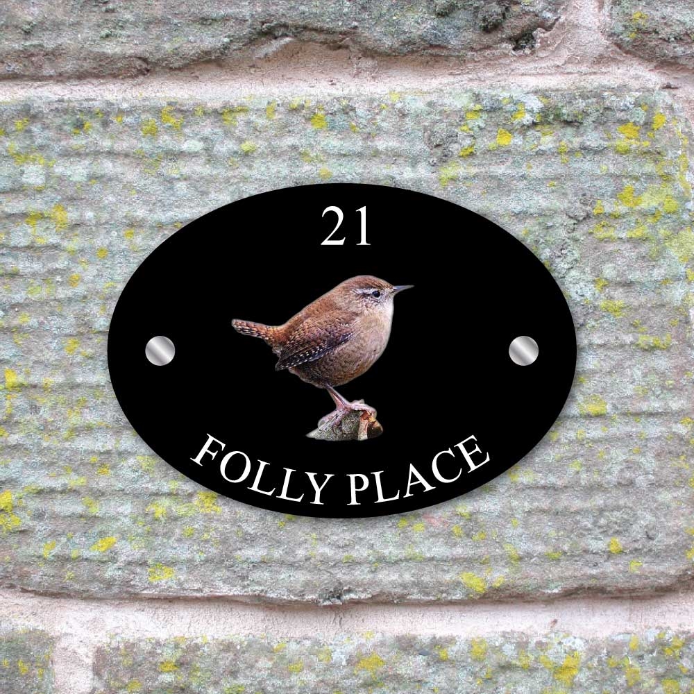 JAF Graphics. Wren Bird House Sign Plaque