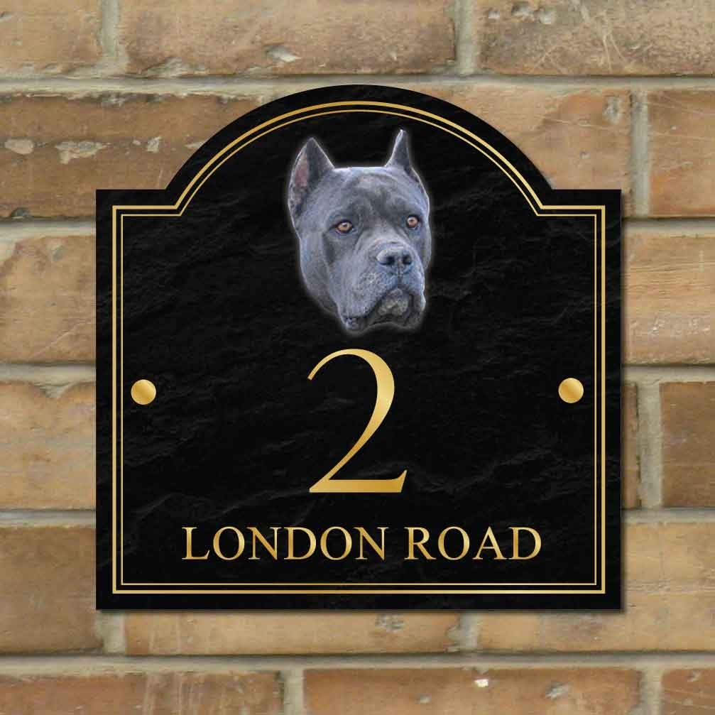 JAF Graphics. Personalised Blue Cane Corso House Sign
