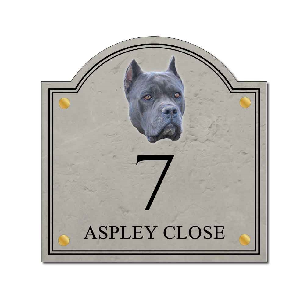 JAF Graphics. Personalised Blue Cane Corso House Sign